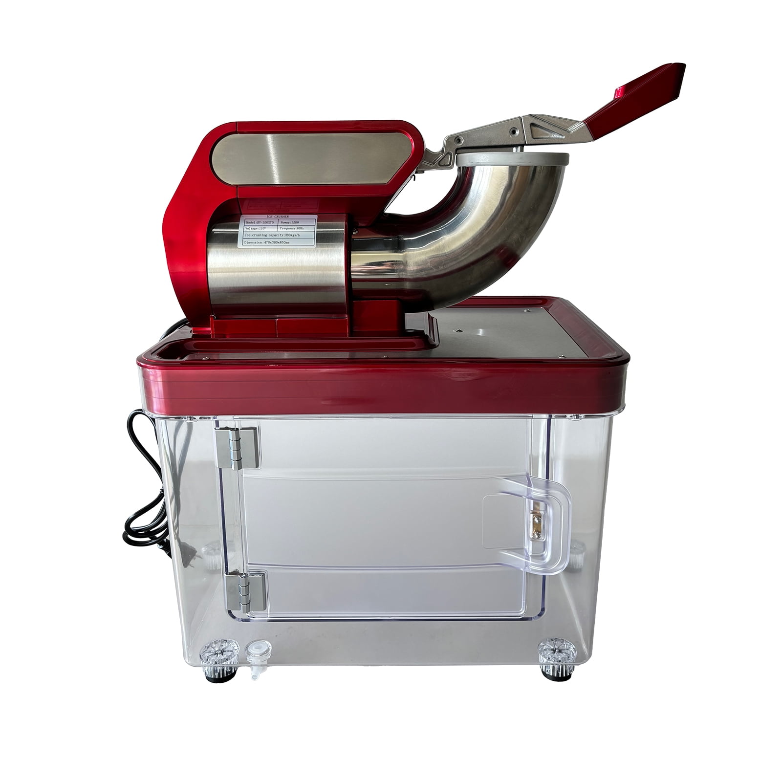 110V commercial ice breaker, electric snow cone machine with 4 blades ...