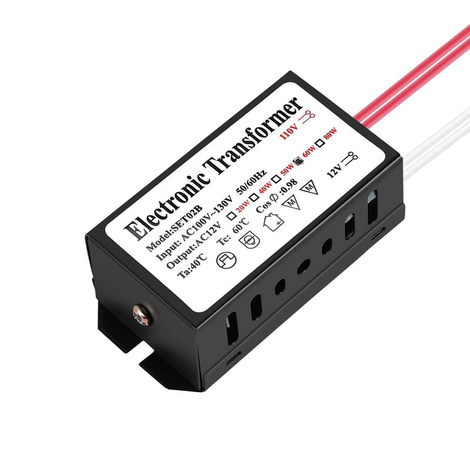 110V to 12V 60W Halogen Light Power Supply Converter Electronic ...