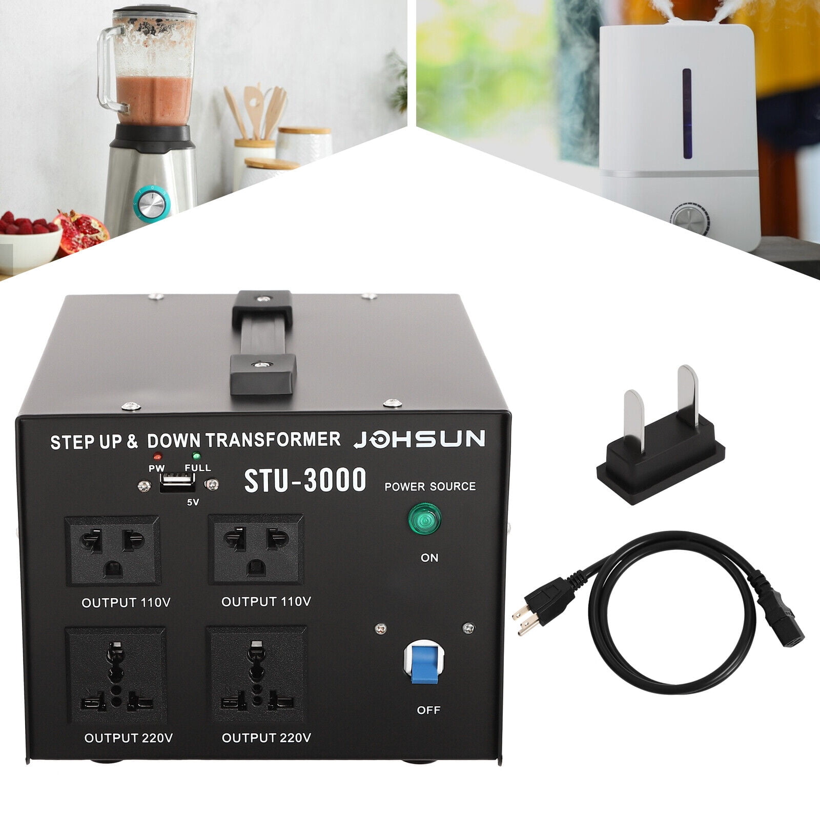 110V to 220V & 220V to110V Voltage Transformer Converter Tool Step Up ...