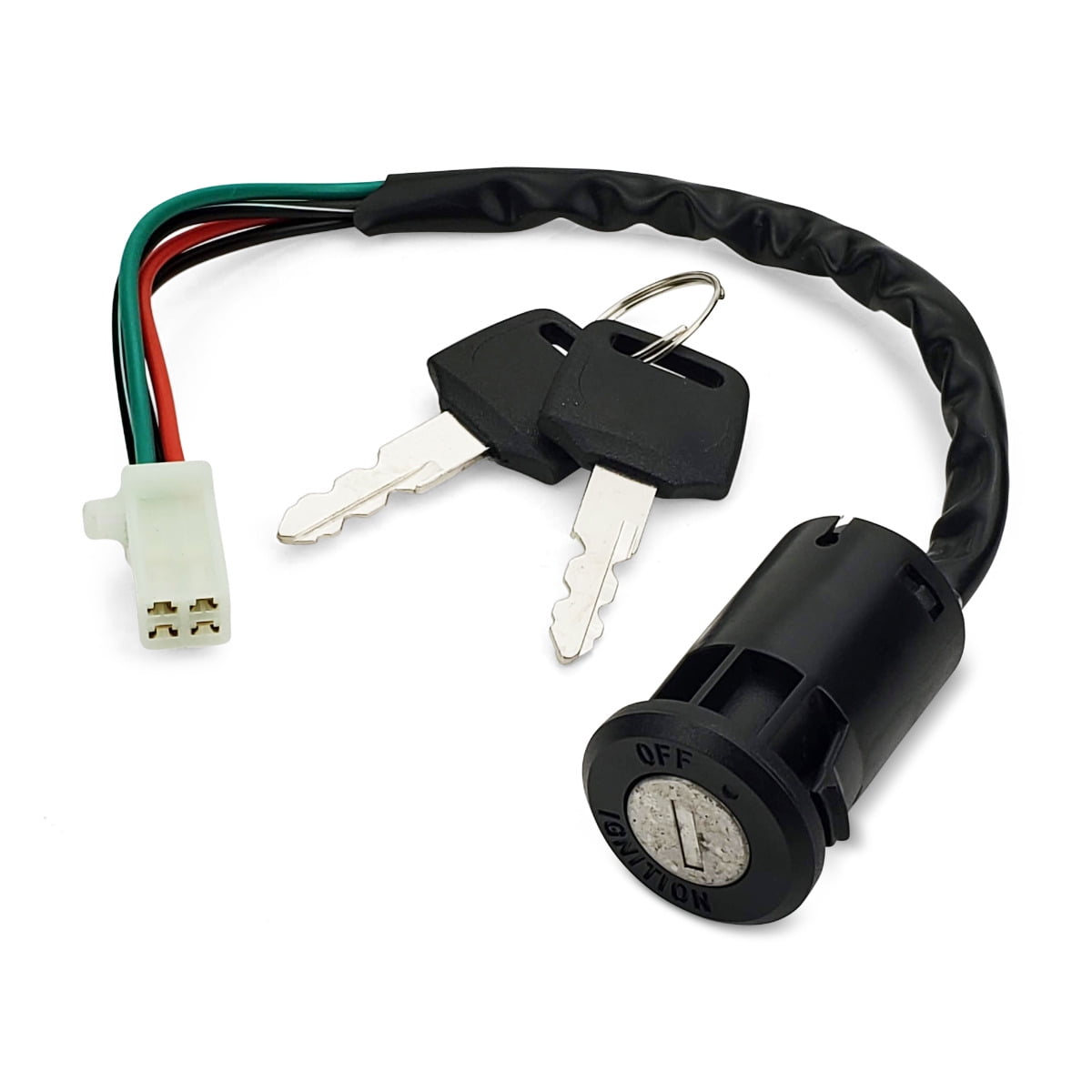 110cc, 125cc ATV Ignition Switch (2 position / 4 wire male end plug ...
