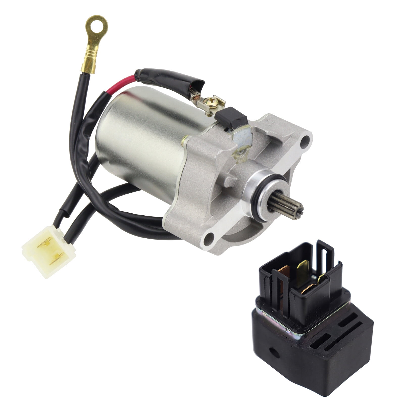 110cc ATV Starter Motor with Relay - Compatible with Select Youth ATV ...