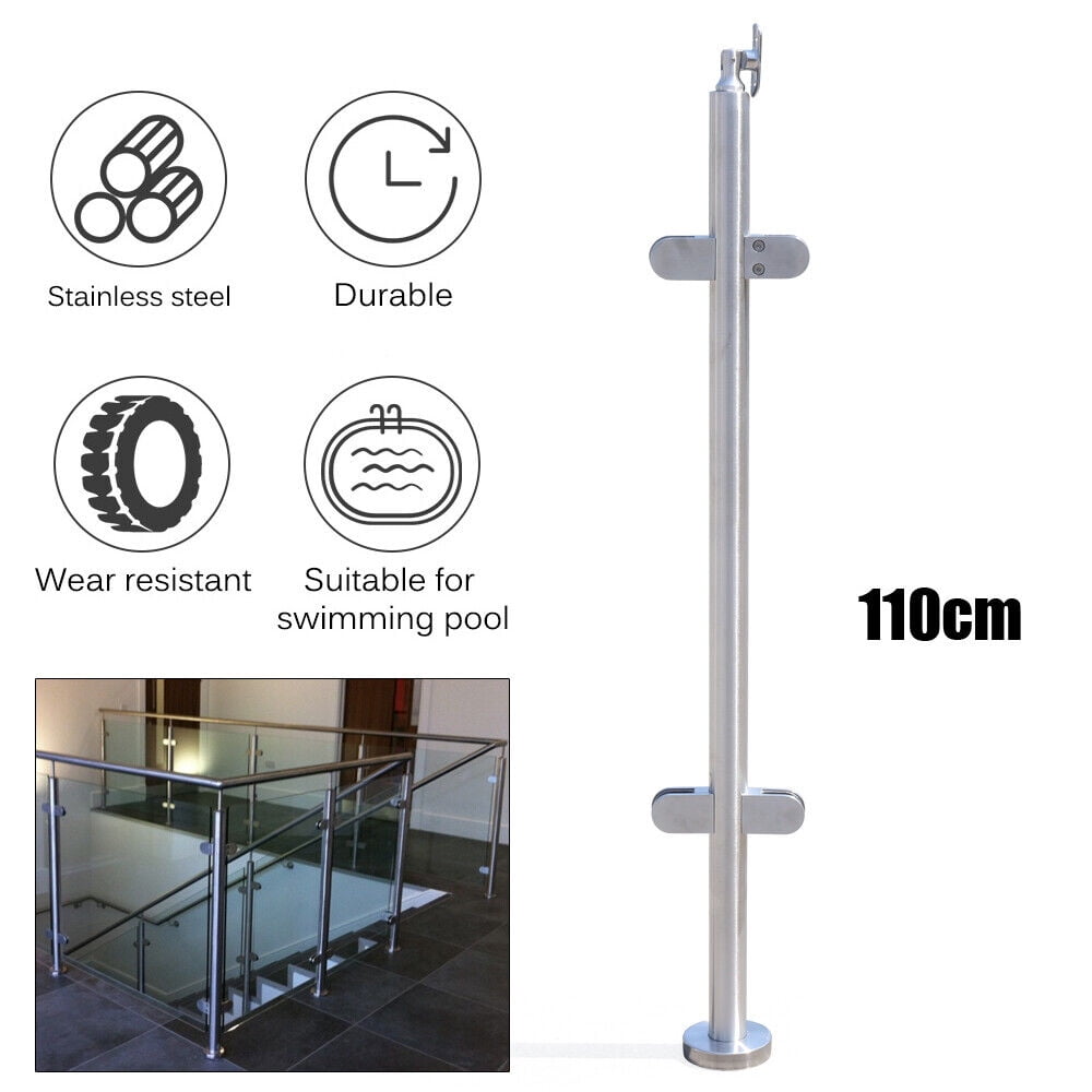 110cm Balustrade Post Balcony Handrail Glass Posts Guardrail Stainless ...