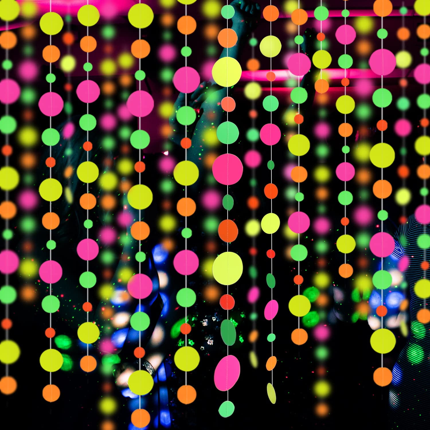 110feet UV Round Dot DHF10 Paper Neon Garland Neon Light Neon ...