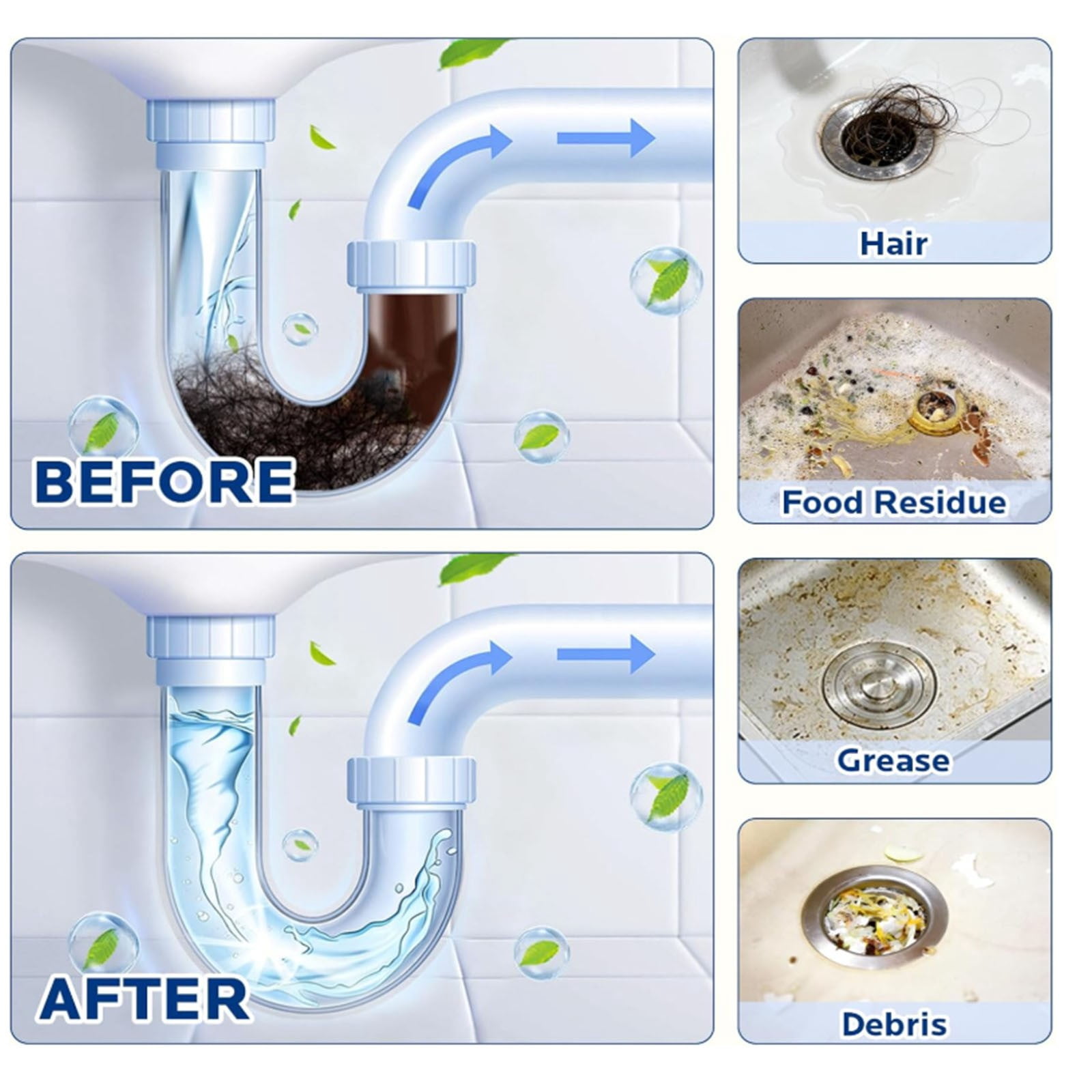 110g Fast Foam Toilet Cleaner Pipe Clearing Agent Foam Cleaner ...