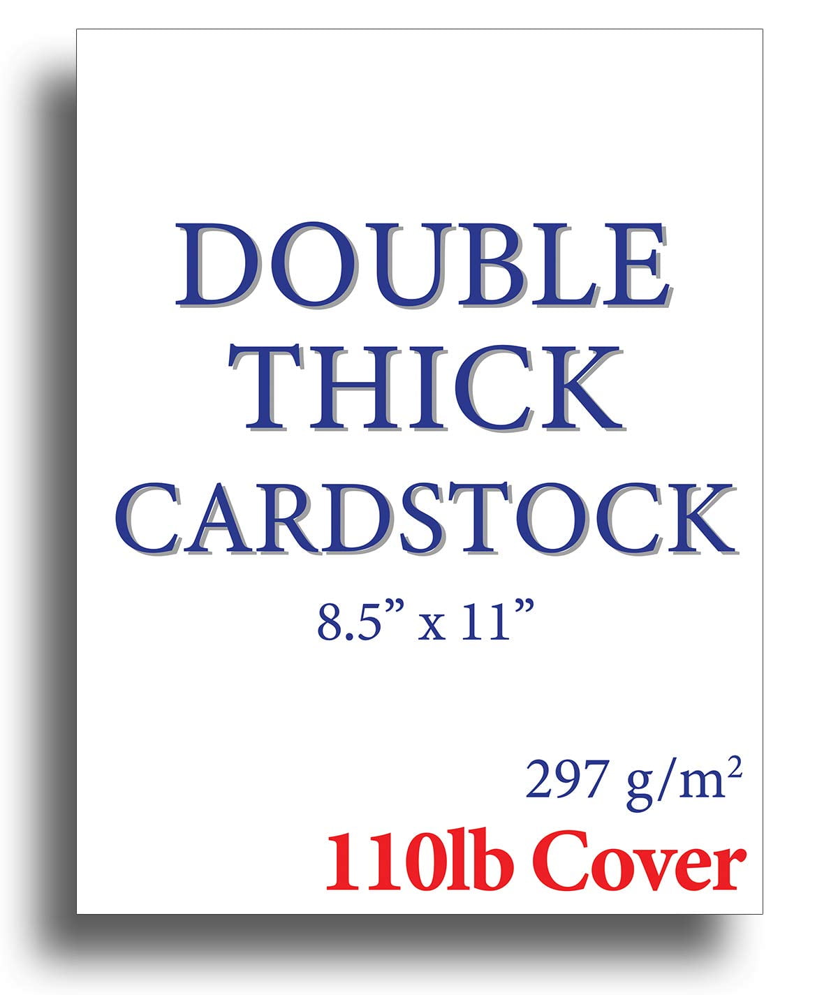 110lb Cover Ultra Heavyweight Thick Cardstock - Bright White - 8.5" x ...