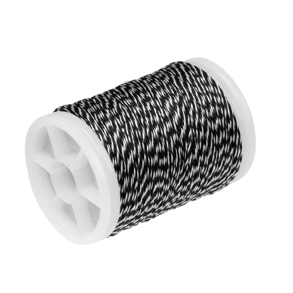 110m Fiber Bow String Serving Material Bowstring Protect Black White ...