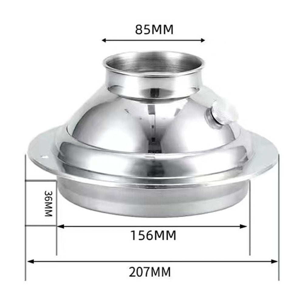 110Mm 160Mm 200Mm Kitchen Ventilation Outlet Spherical Adjustable Exhaust Hood - Walmart.com