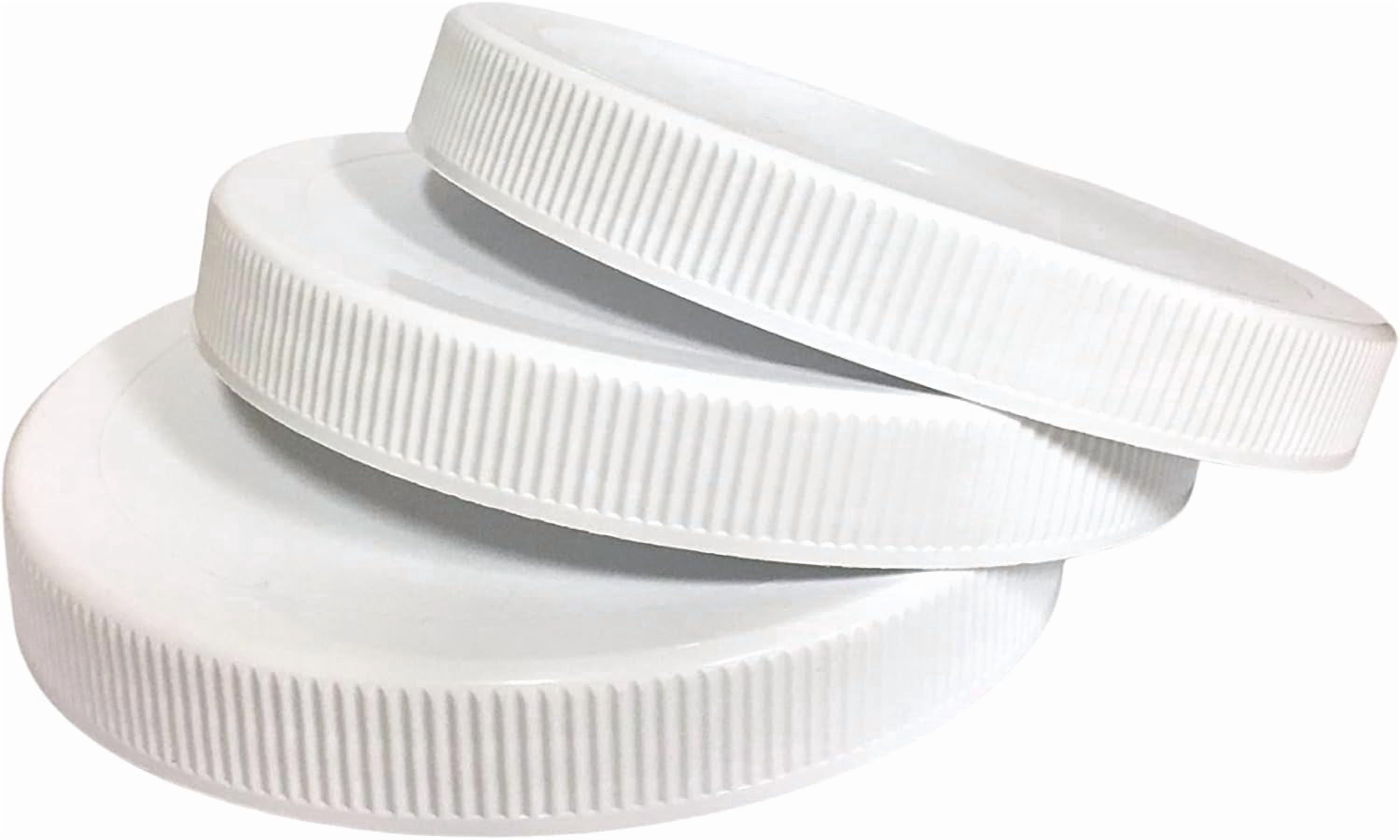 110mm Plastic Jar Lids 3-Pack, Wide Mouth Caps with PE Foam Liner for 1 ...
