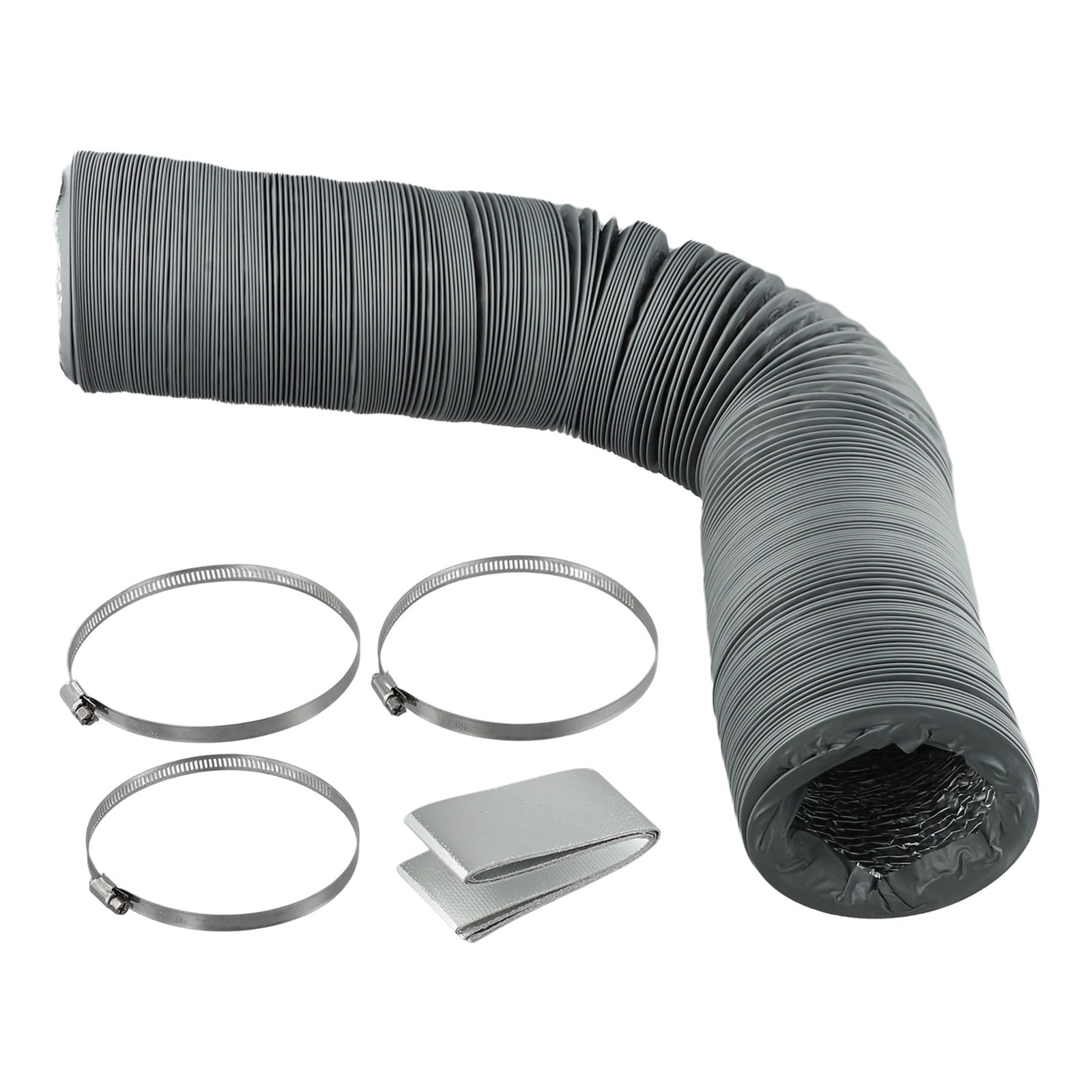 110mm Fan Pipe Flexible Pvc Aluminum Tube 6M Air Conditioning Hose Air ...
