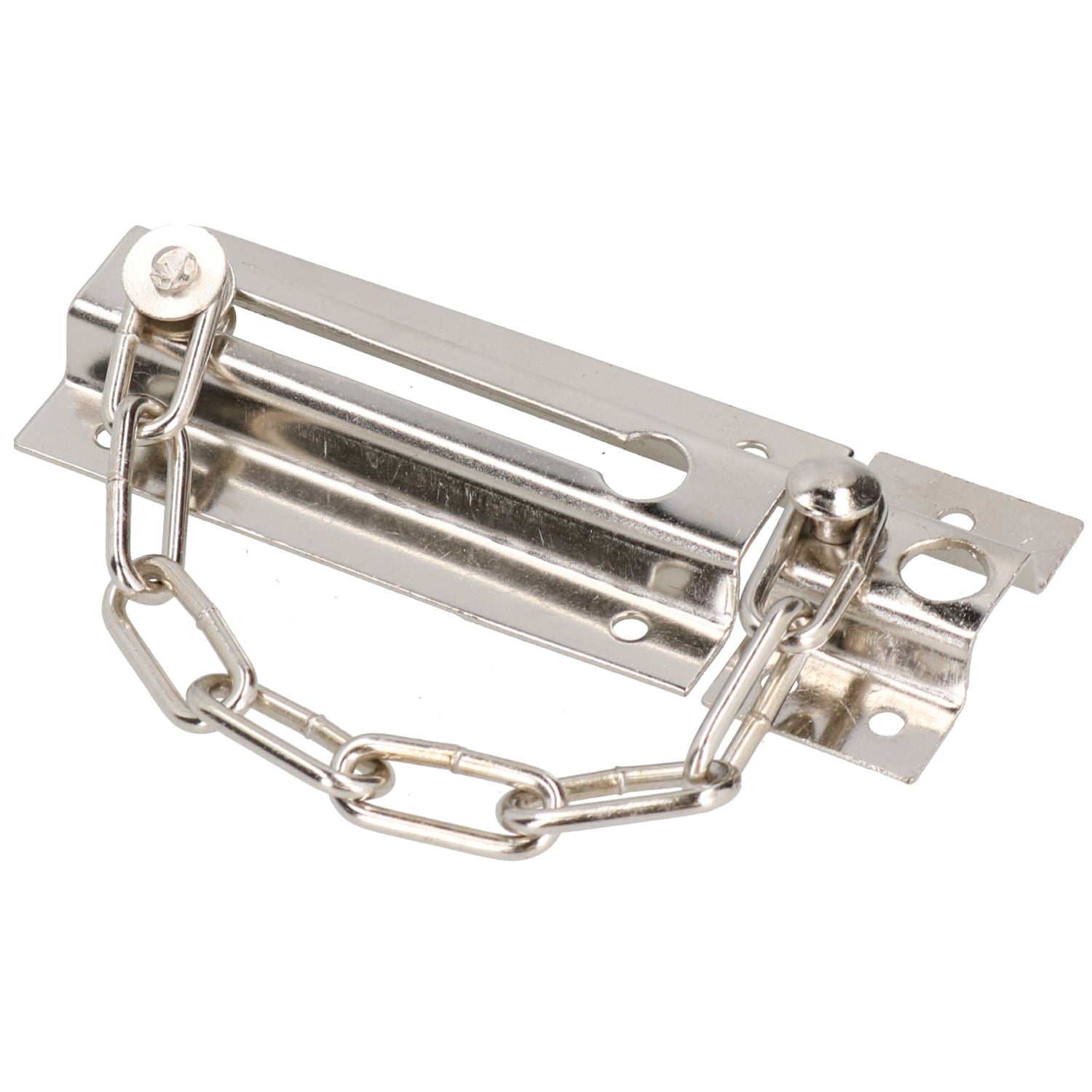 110mm Security Door Chain Slide Lock Guard Bolt Safety Catch Nickel ...