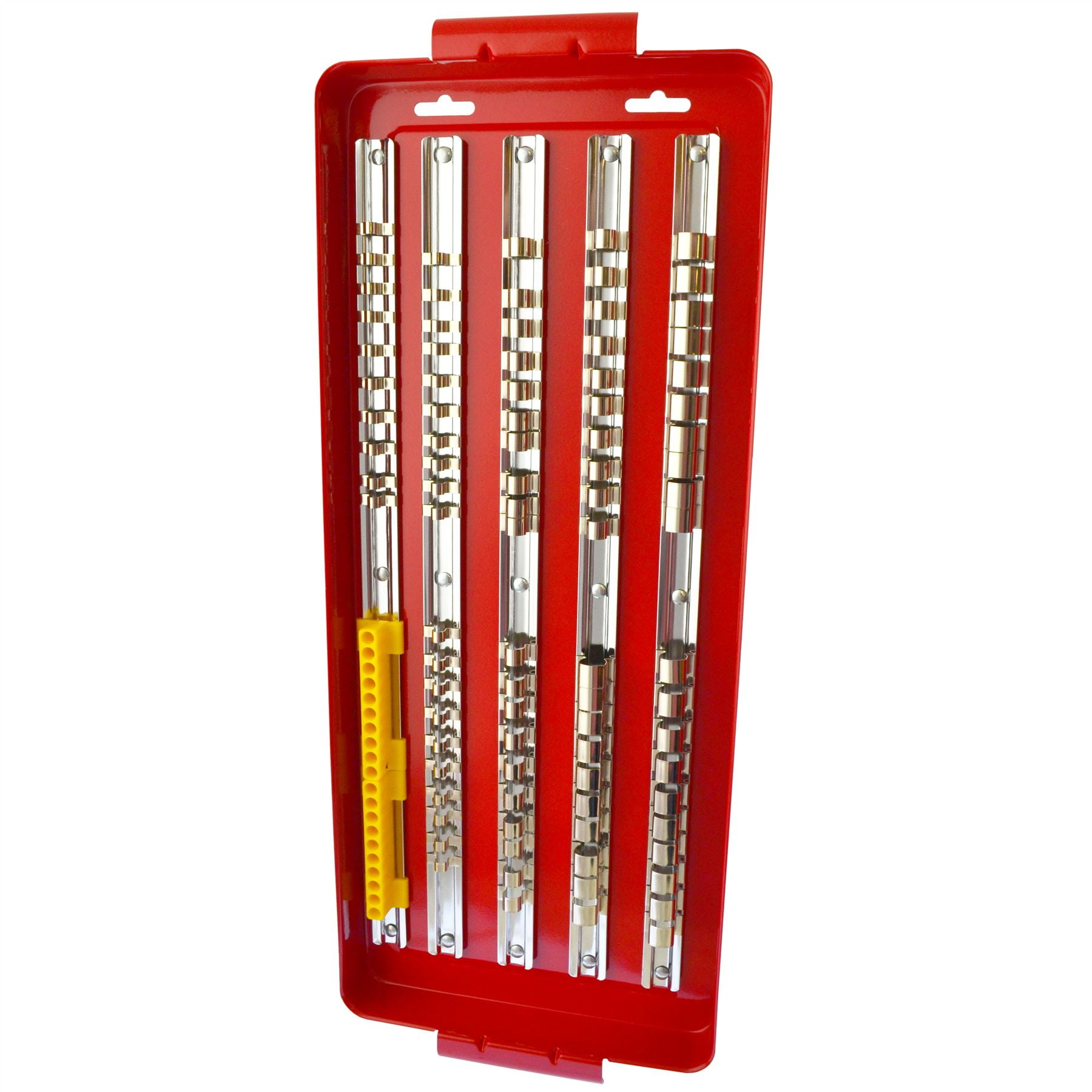110pc Socket Set Rail / Rack Tray Clips Tool Box Storage 1/4 / 3/8" and ...