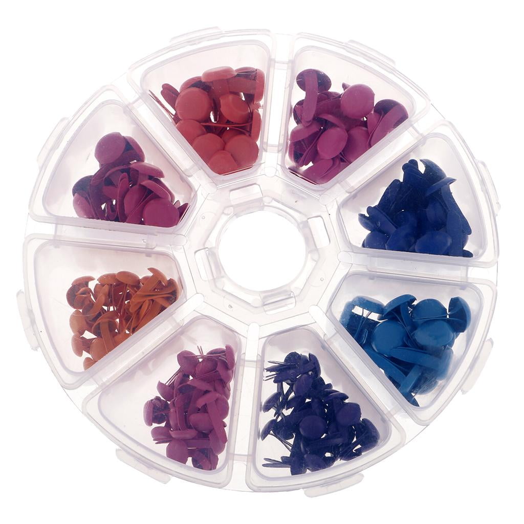 110pcs 7mm Brads & 90pcs 5mm Brad Color Metal Brad Paper Fastener For ...