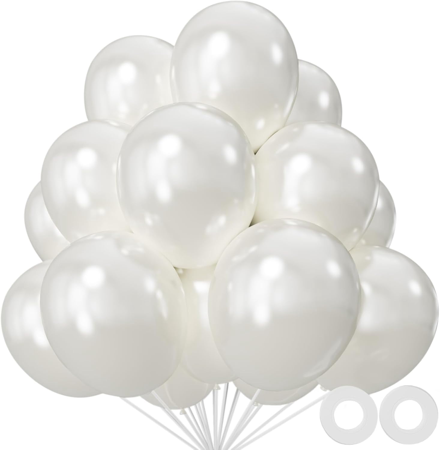 110pcs Pearl White Balloon 12 inch, Pearl white Latex Balloons for ...