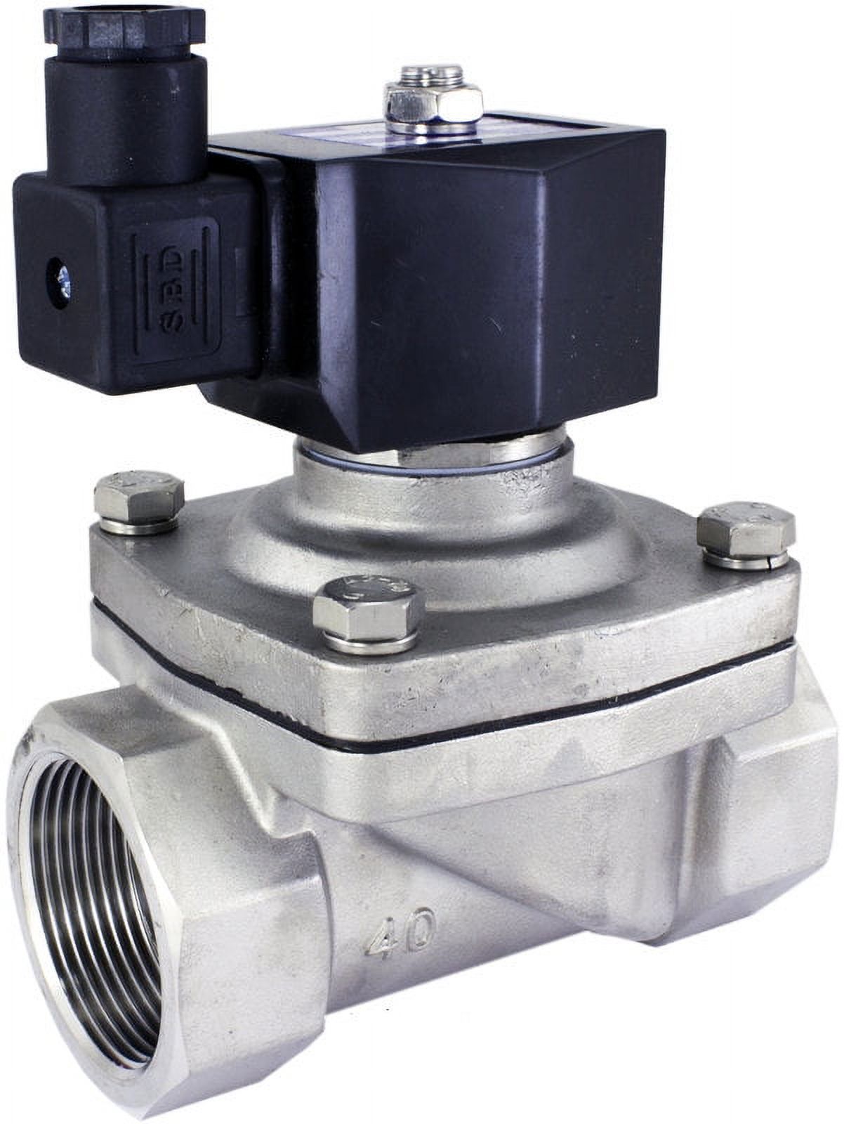 DN15-DN65 Stainless Steel Pilot Piston Solenoid Valve AC220V 110V Normally Closed Solenoid Valve ...