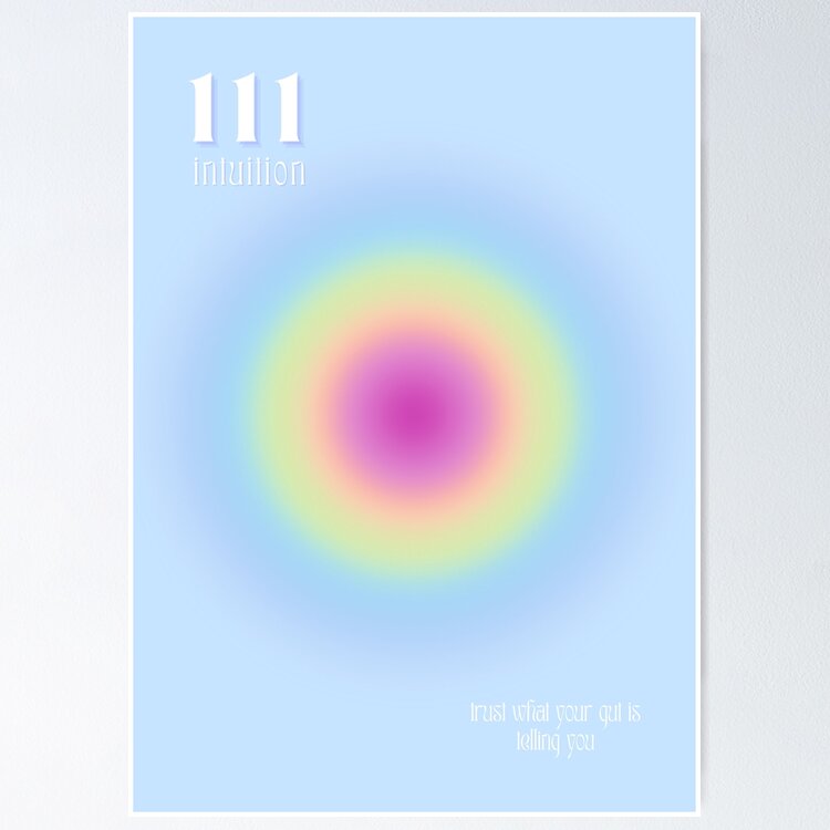 111 Angel Number Aura Intuition/ Aesthetic Wall Print Art UNFRAMED ...