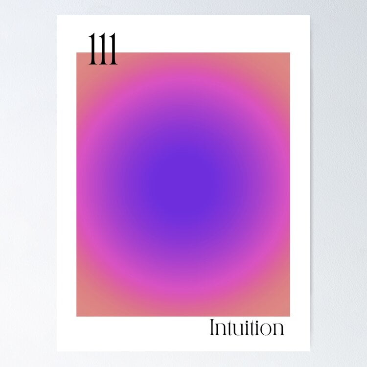111 Angel Number Aura Intuition UNFRAMED Poster UNFRAMED Poster, 8x12 ...