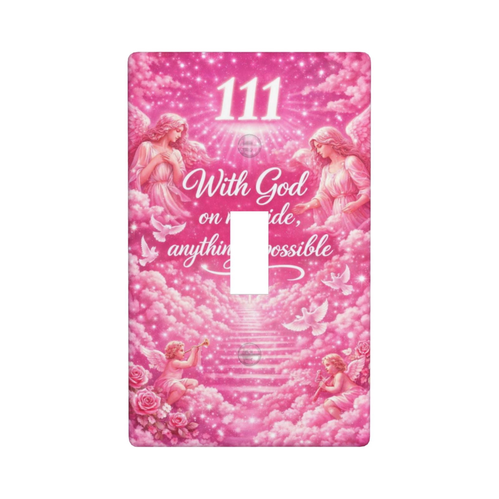 111 Angel Number Christian Decorative Light Switch Cover Plate, 1 Gang ...