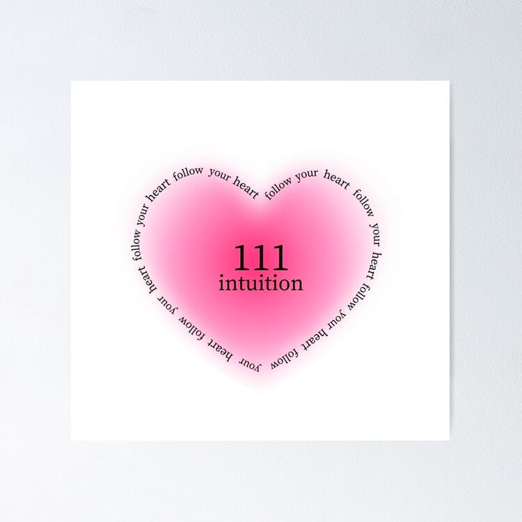 111 Angel Number €“ Intuition Poster- Unframed Poster | Wall Art ...