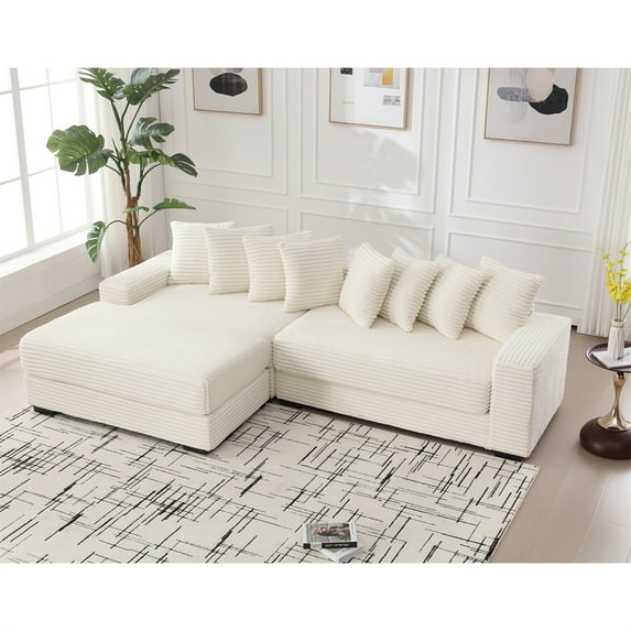 111'' Oversized Modular Sectional Sofa, Modern L-Shaped Sofa with ...