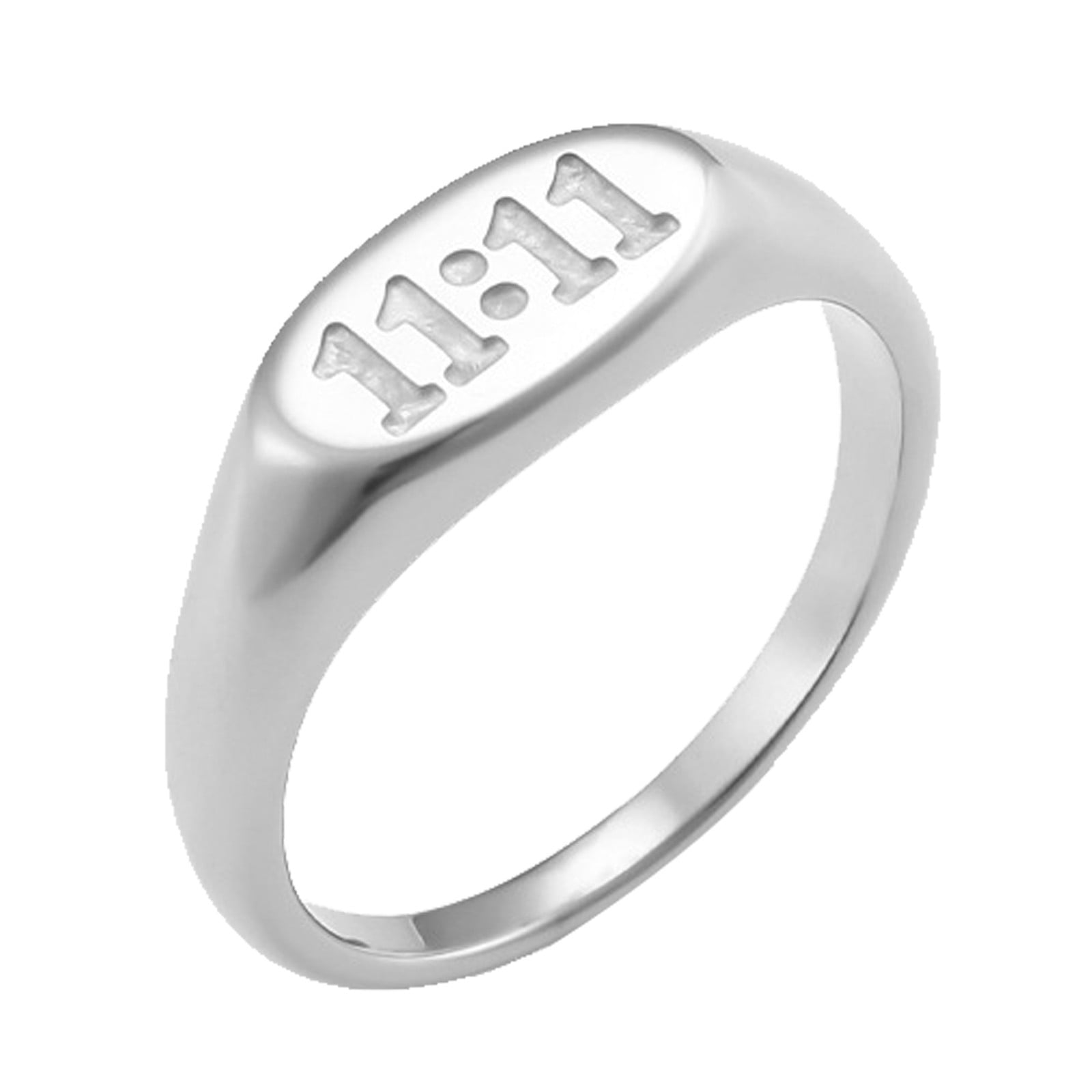 1111 Angel Number Signet Ring Tarnish- Jewelry for Valentine's Day ...