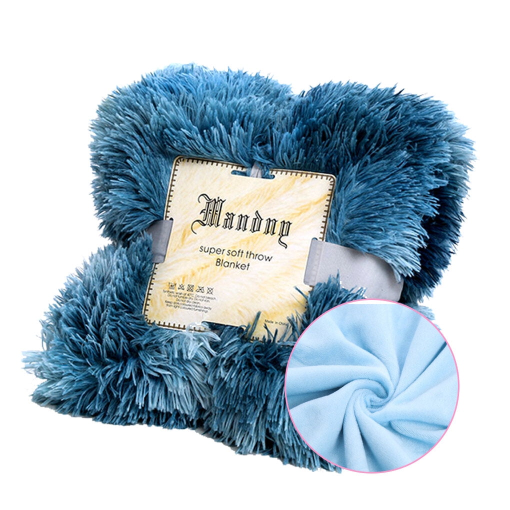 1111DIYOO Fluffy Sofa Throw Blanket Decorative Long Plush Fuzzy Bed ...