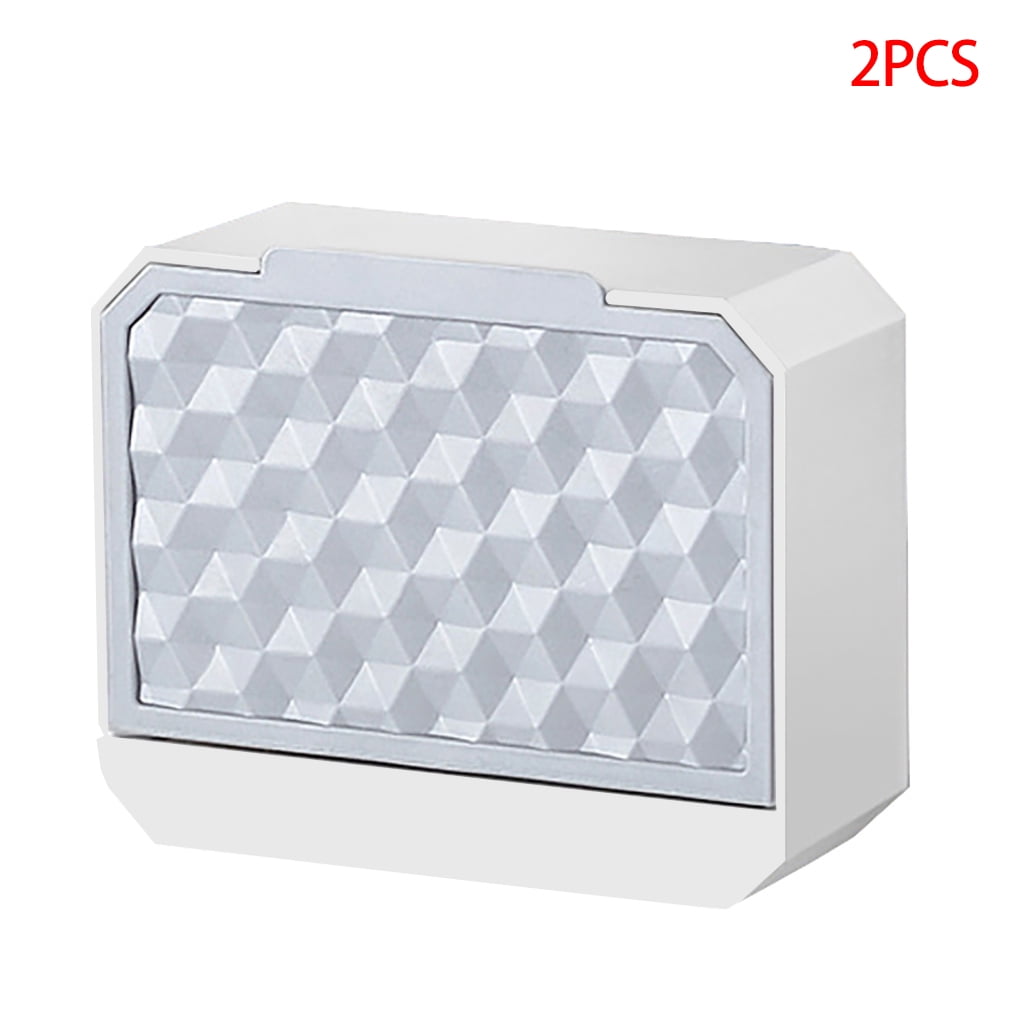 1111Fourone 2 PCS Sponge Box with Lid Wall Mounted Drain Storage Case ...