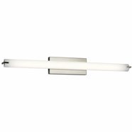 Kichler Avery 24" 3 Light Brushed Nickel Vanity Light with Clear Seeded ...