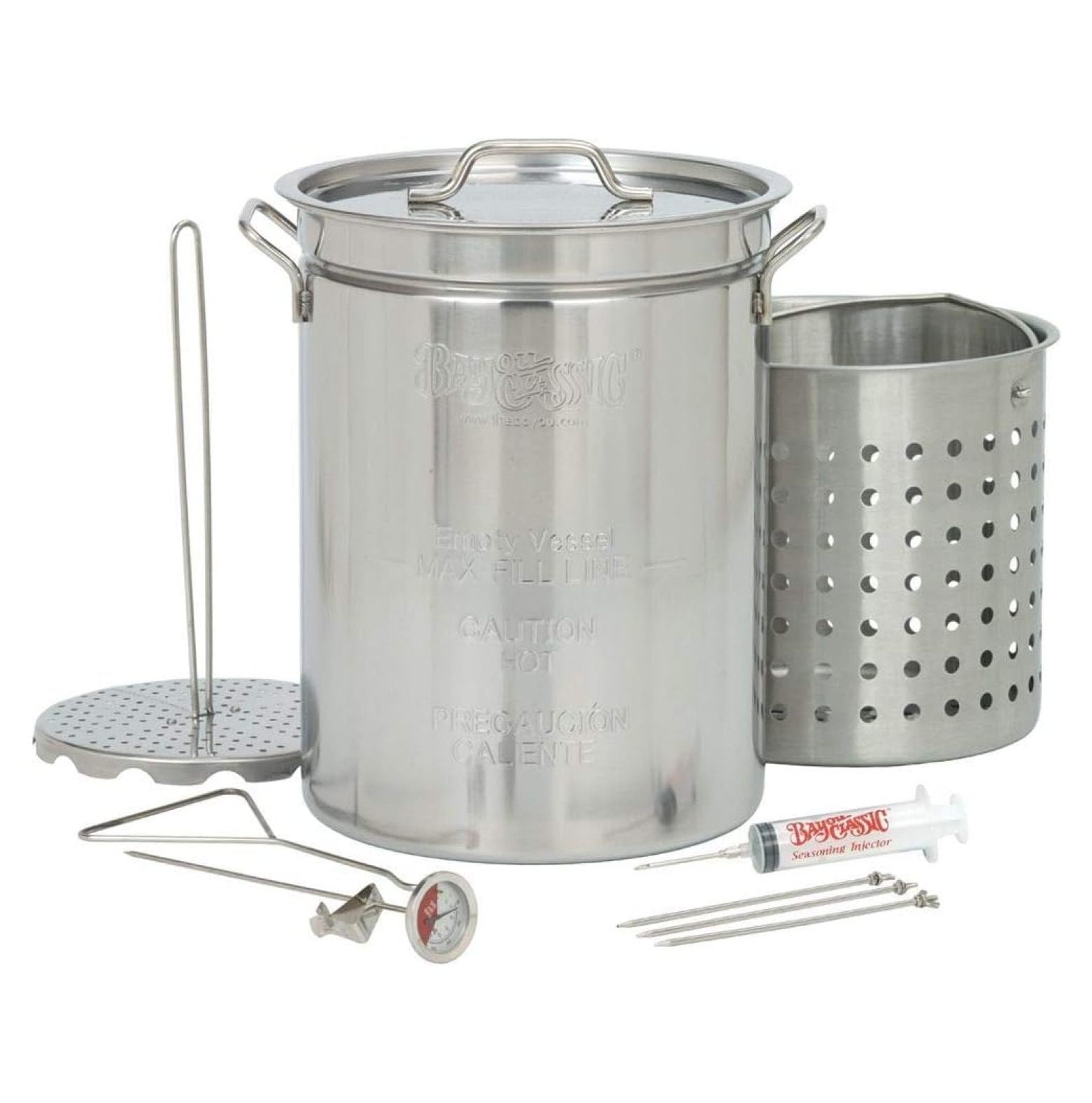 1118 32-qt Stainless Turkey Fryer Features Vented Lid Perforated ...