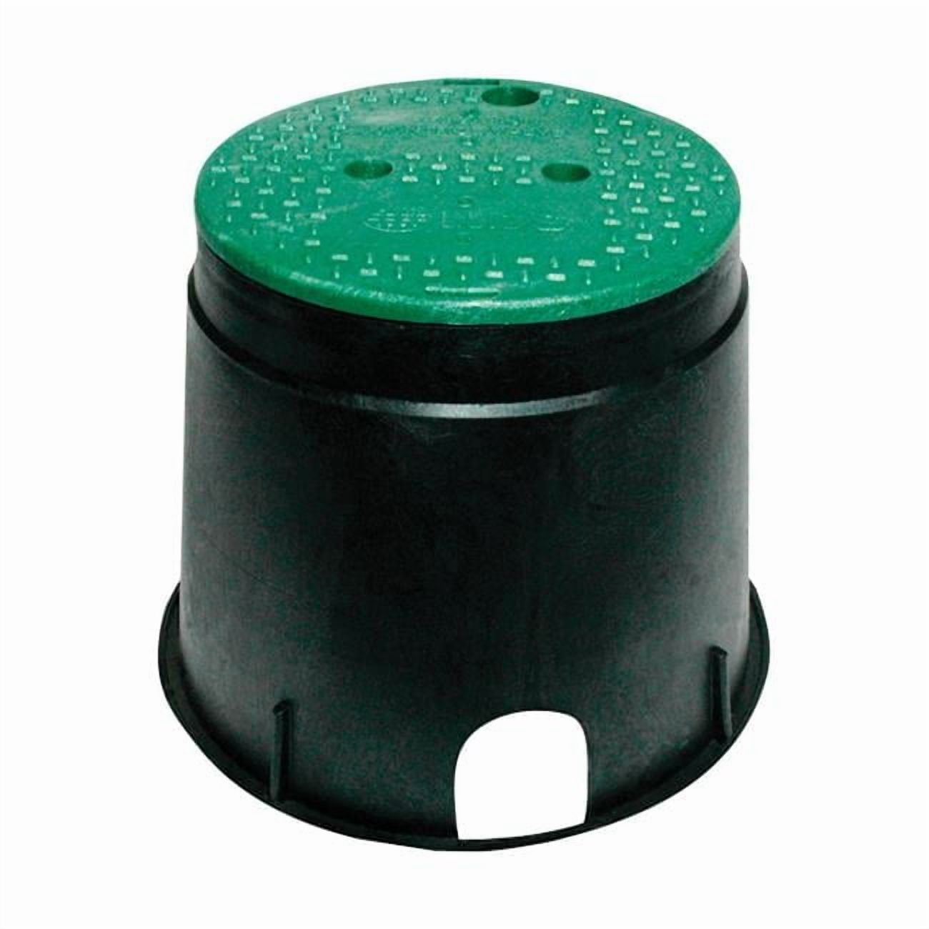 111BC 10 in. Round Box, Round Overlapping Cover Black or Green ...