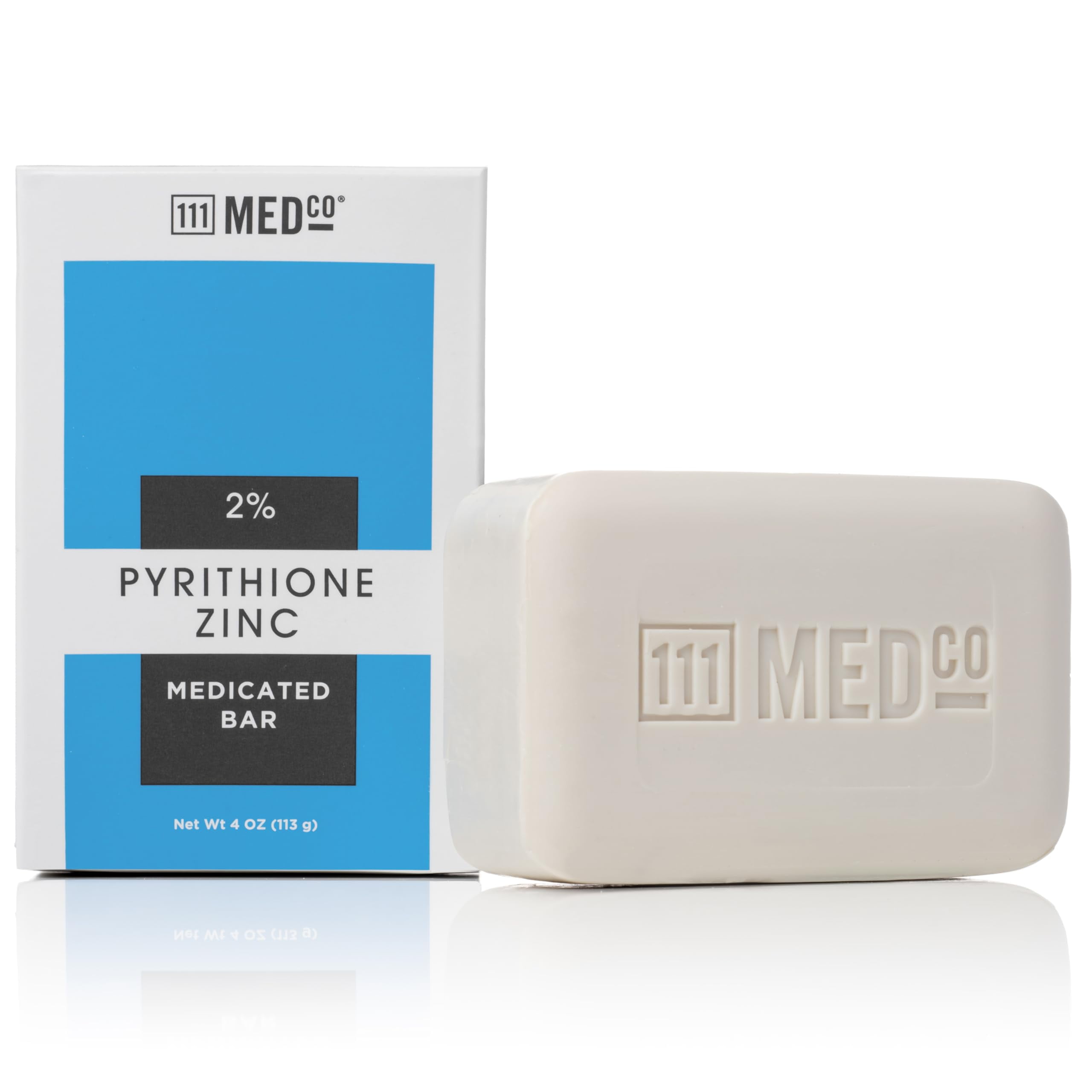 111MedCo 2% PYRITHIONE ZINC XEF1 Medicated 4oz. Skin Cleansing Soap Bar ...