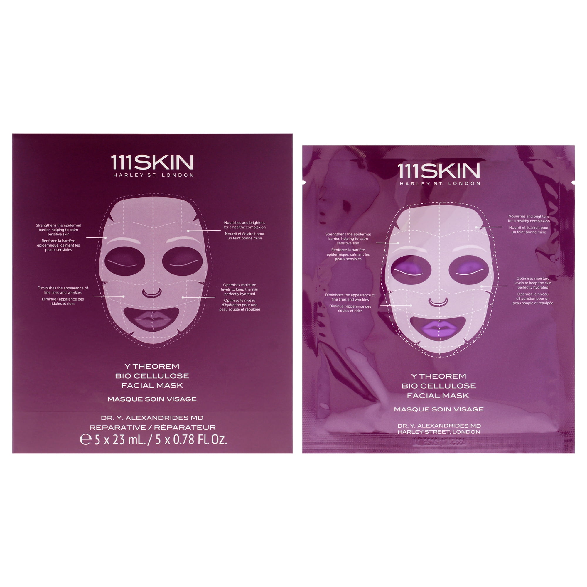 111Skin Y Theorem Bio Cellulose Facial Mask , 5 Pc Mask - Walmart ...