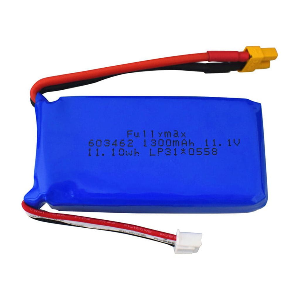 111V 1300mAh Lipo Battery High Performance Rechargeable Pack for XK ...