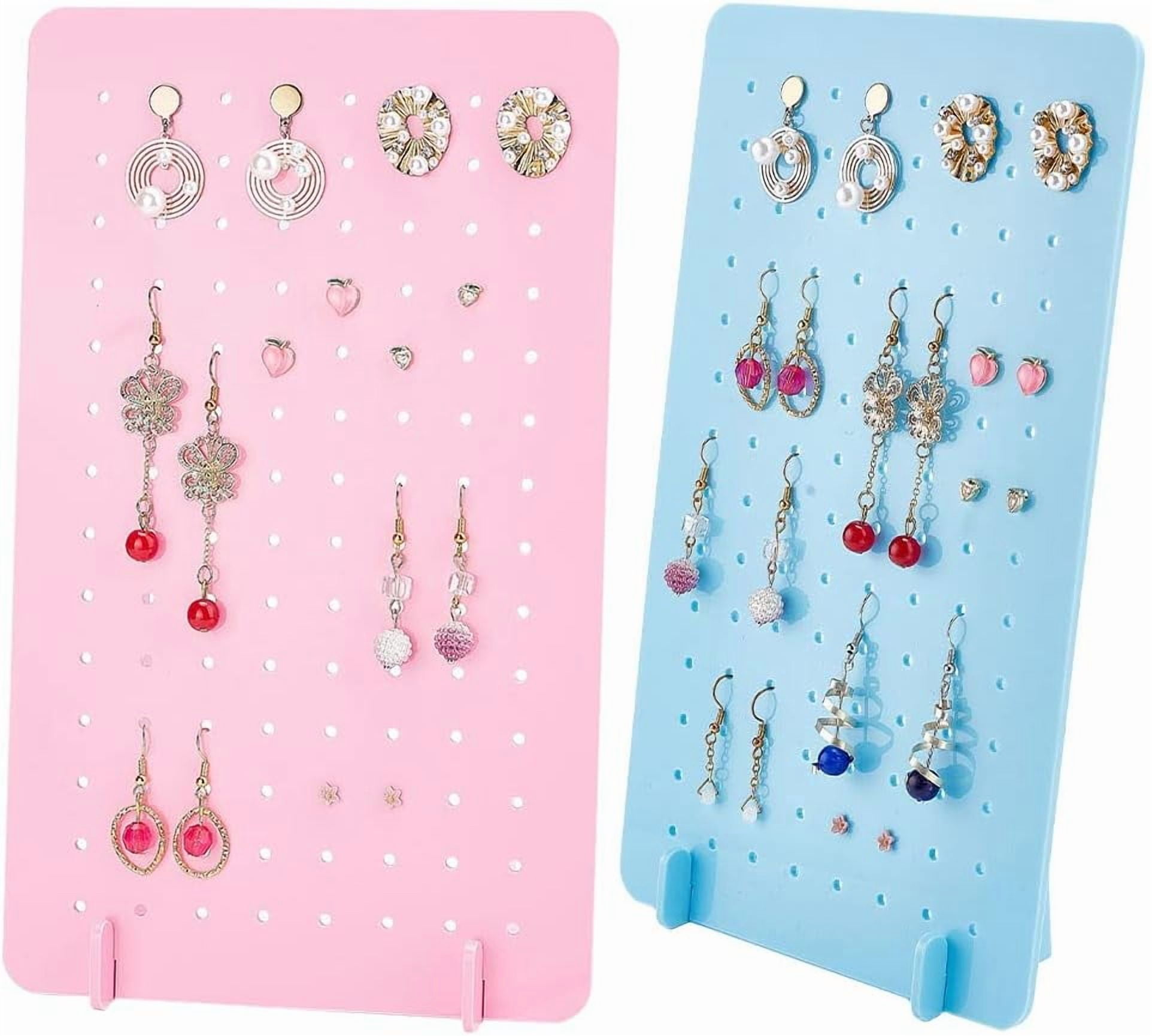 112 Holes Acrylic Ear Stud Holder 2 Pack Earring Stand Display Earring ...