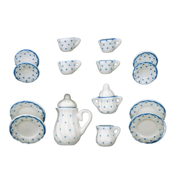 112 Miniature Porcelain Tea Cup Set Mini Flowers Pattern with Golden ...