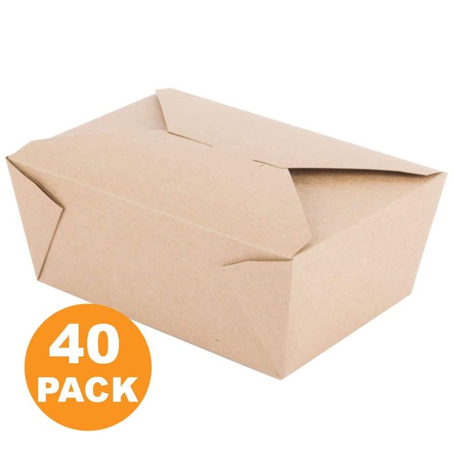 112 OZ 8 x 5.5 x 3.5" Disposable Paper Take Out Food Containers ...
