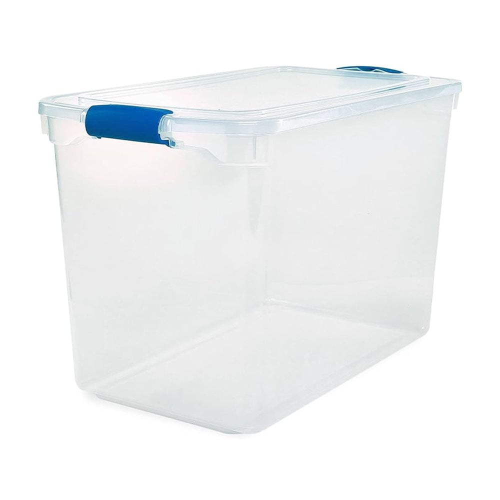 112-Quart Clear Plastic Box, Stackable Storage Bin with Lid Container ...