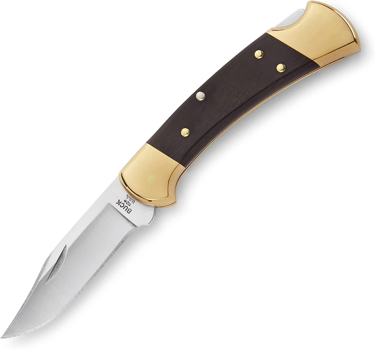 112 Ranger Lock-back Knife, Brass Bolsters, Ebony Handles, 3" 420HC ...