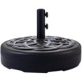112 lb Heavy Duty Round Umbrella Base, Plastic Water and Sand Fillable ...