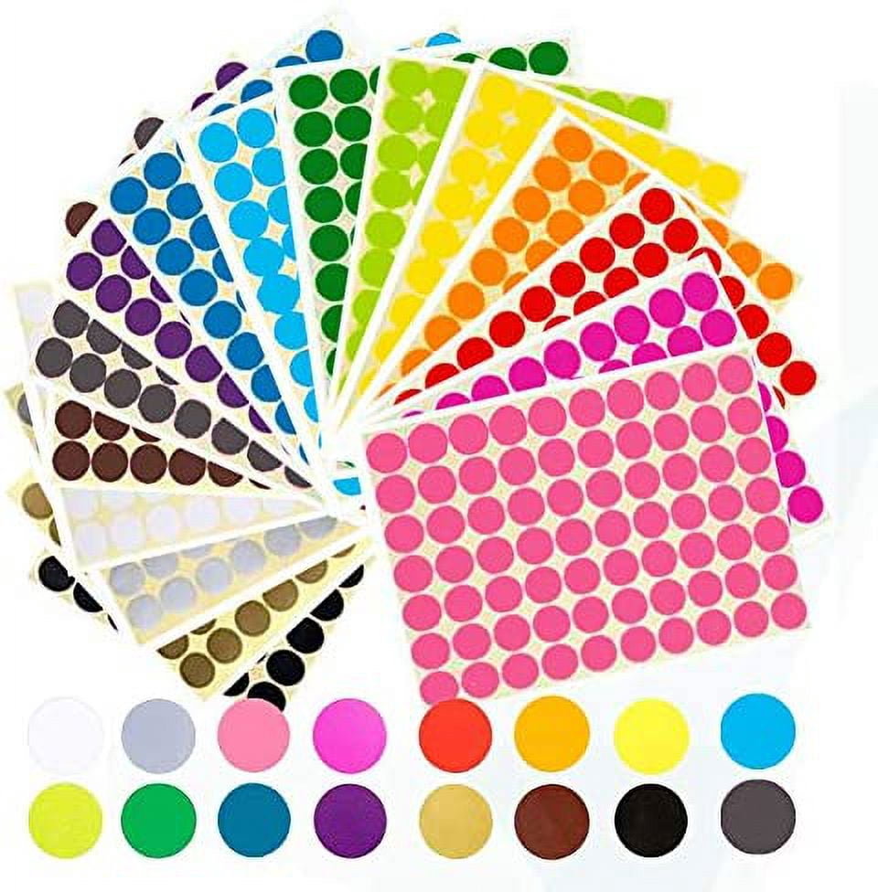 1120 PCS 3/4" Round Color Coding Dots Circle Coding Labels Stickers ...