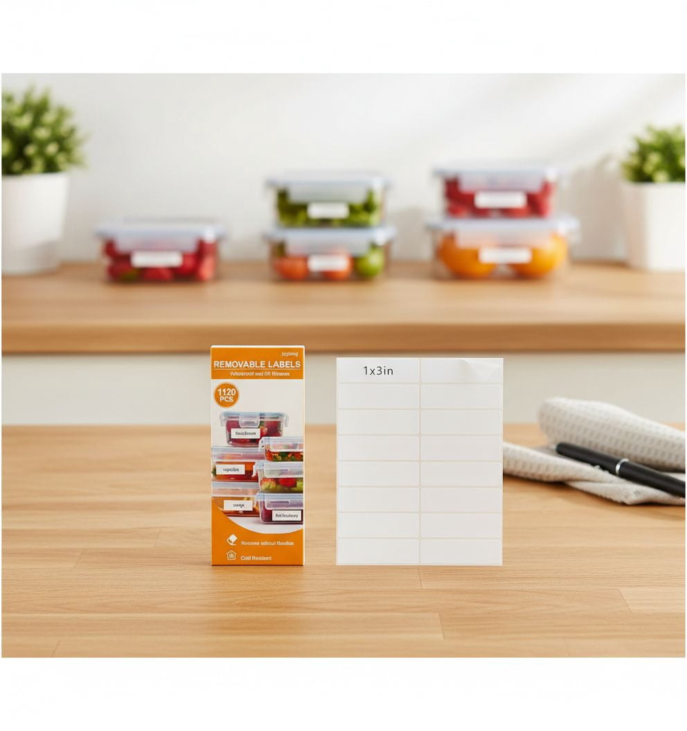 1120 PCS Removable Freezer Labels for Organizing, 1”x3” Frozen Food ...