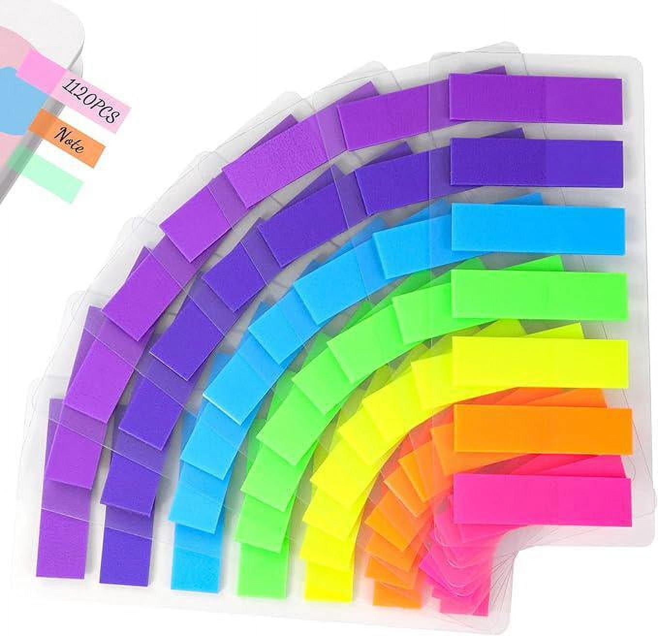 1120PCS Bookmark Sticker, 7 Colors, Sticky Notes, Post It Book, Page ...