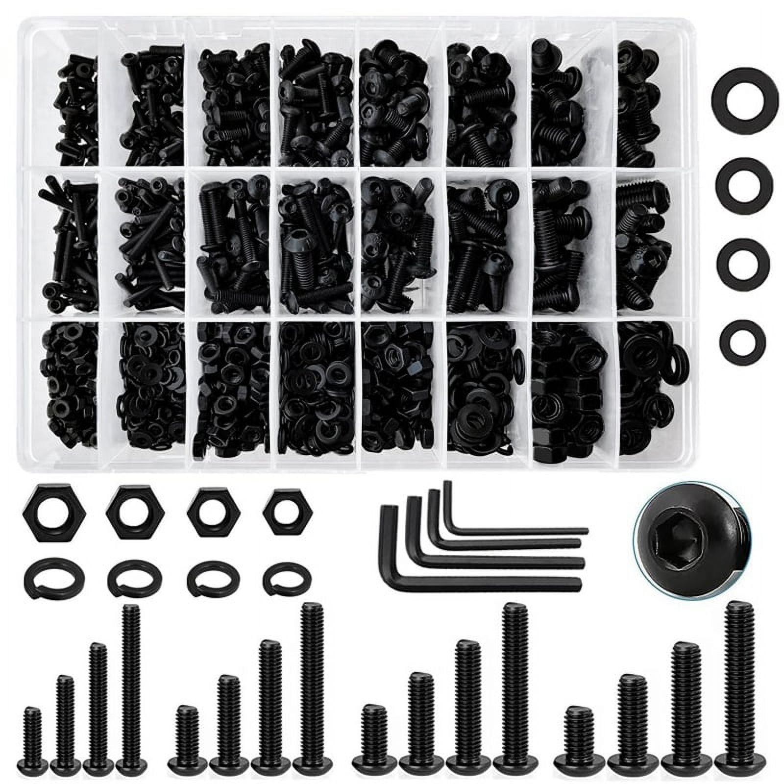 1120Pcs Metric Screw Assortment M3//M5/M6, Bolts and Nuts Kit,Metric ...