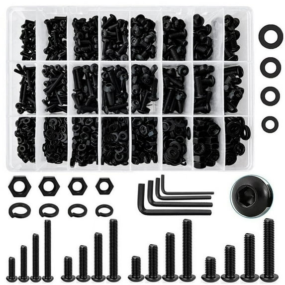 1120Pcs Metric Screw Assortment M3//M5/M6, Bolts and Nuts Kit,Metric ...