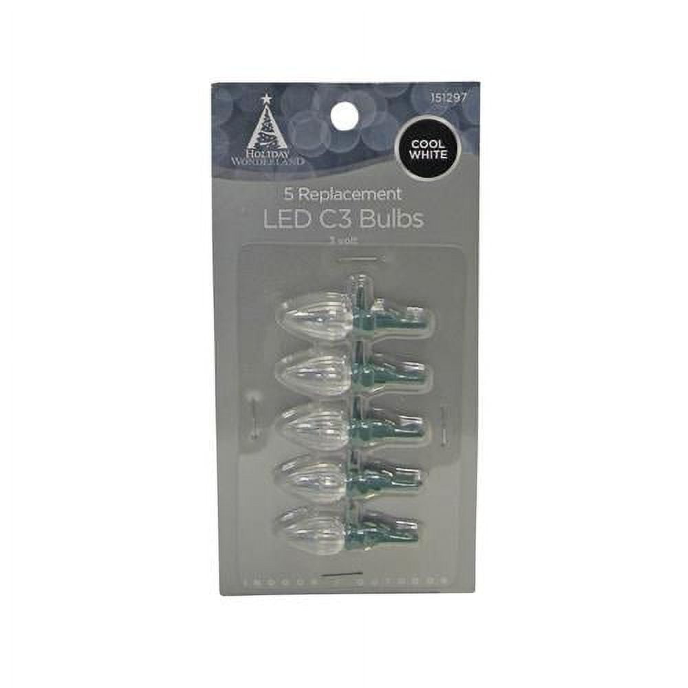 11223-88 Christmas Lights LED Replacement Bulb, C3, Cool White, 5-Pk ...