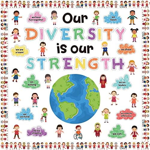 112Pcs Diversity Strength Bulletin Board Classroom Name Tags Decoration ...