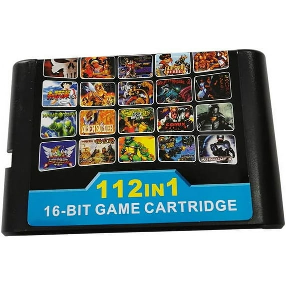 112in1 Game Cartridge 16 bit Game Card for Sega Mega Drive Genesis ...