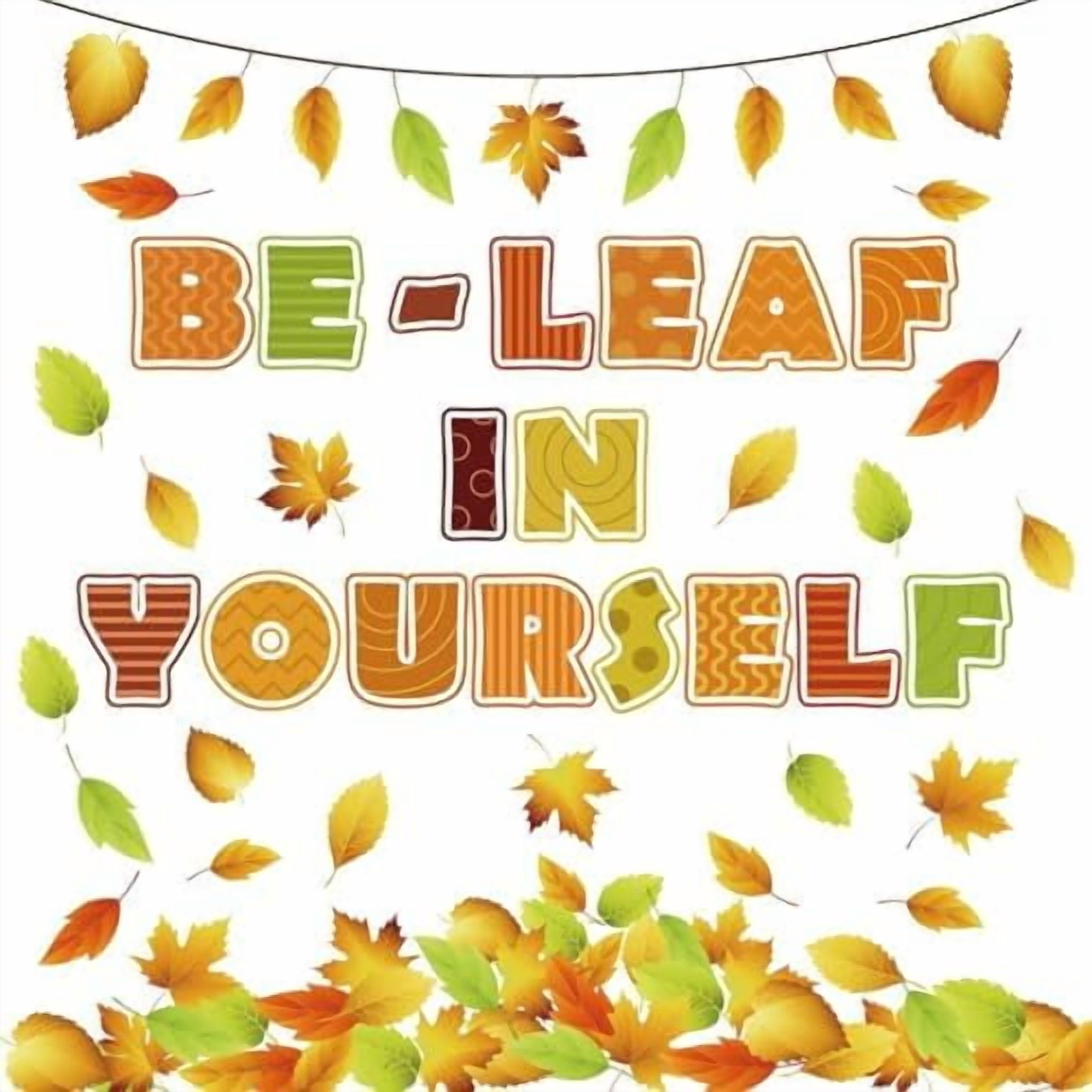 112pcs Fall Bulletin Board Classroom Decorations Be Leaf in Yourself ...