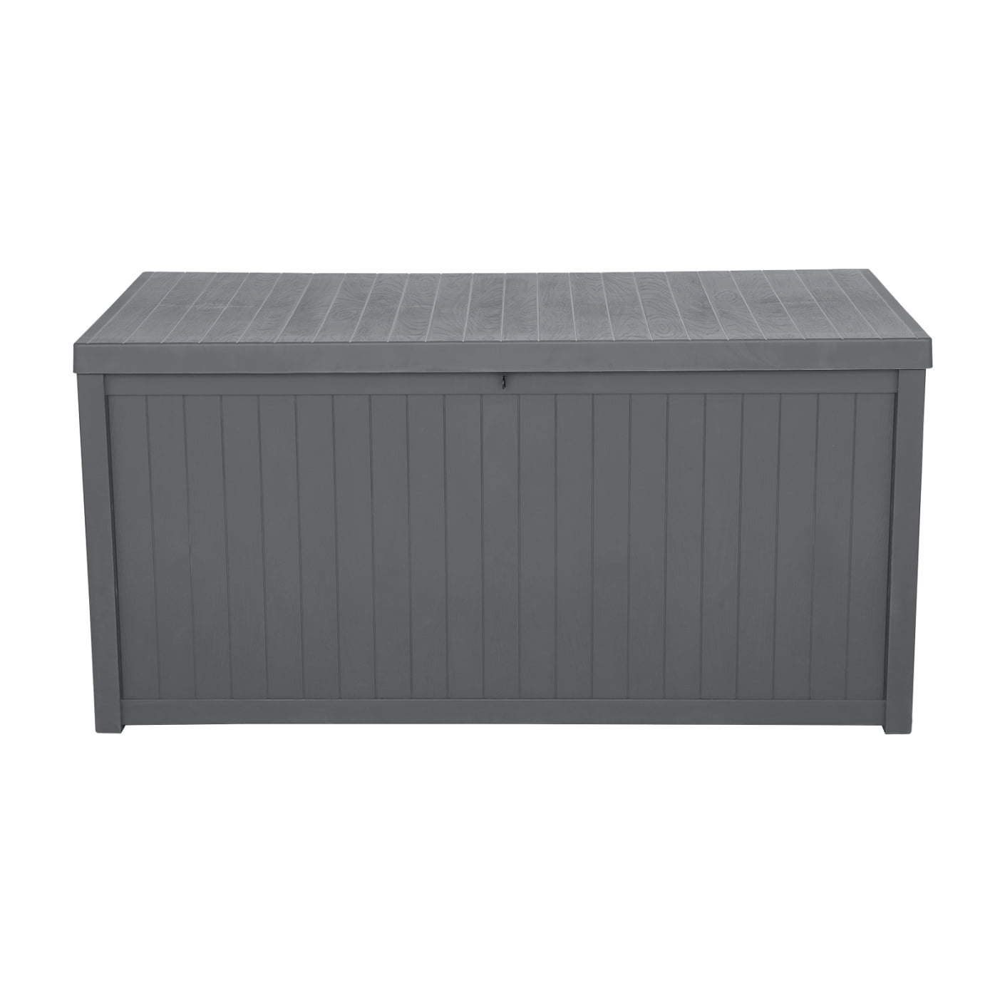 113 Gallon Rectangular Plastic Yard Storage Box with Lockable Seat ...