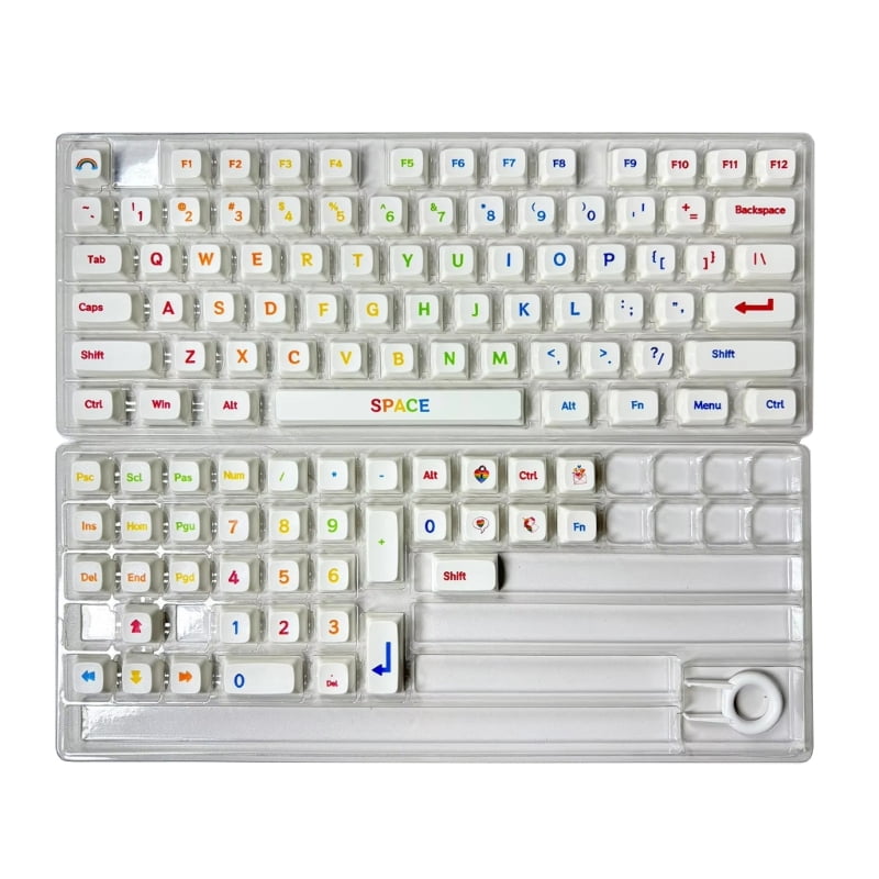 113 Keys XDA Profile Rainbow Color Large Letter Keycaps Compatibles ...