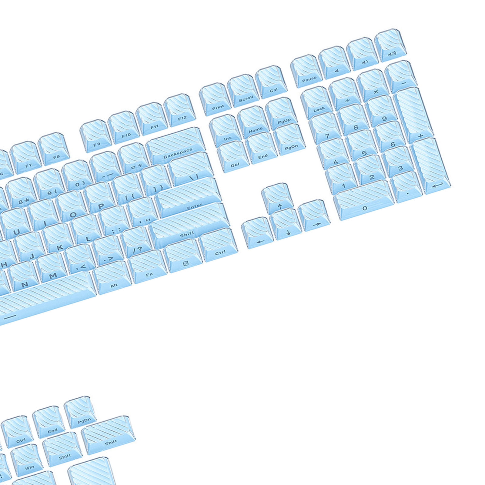 113 Piece OEM Profile Keycaps Crystal Jelly Color Effect Double Shot ...